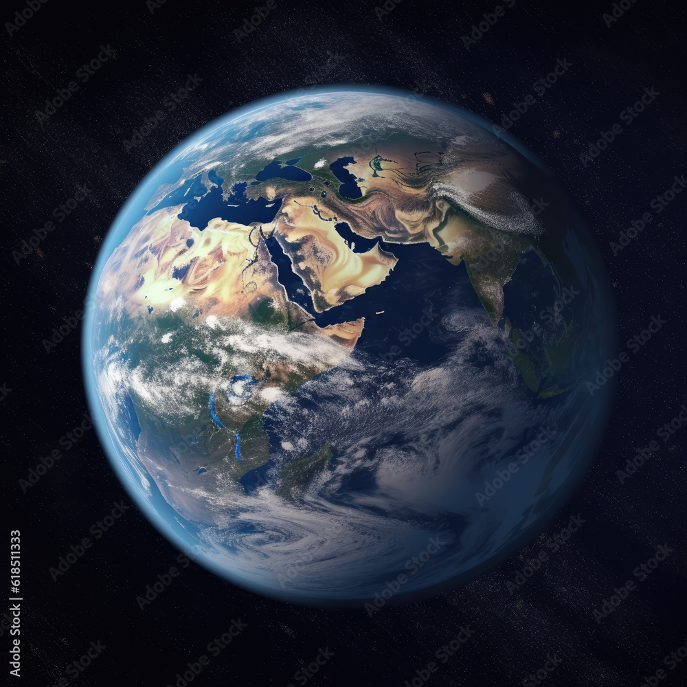 The Earth. Illustration of our Planet Earth in its entirety and ...