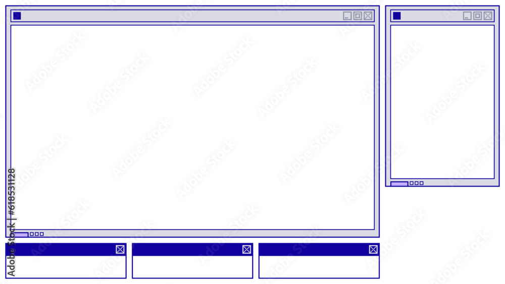 Vetor de Computer dialog box stream overlay for Vtuber vector template ...