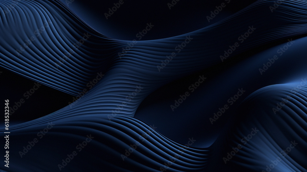 Closeup, texture and blue line art on background for motion, deco and ...