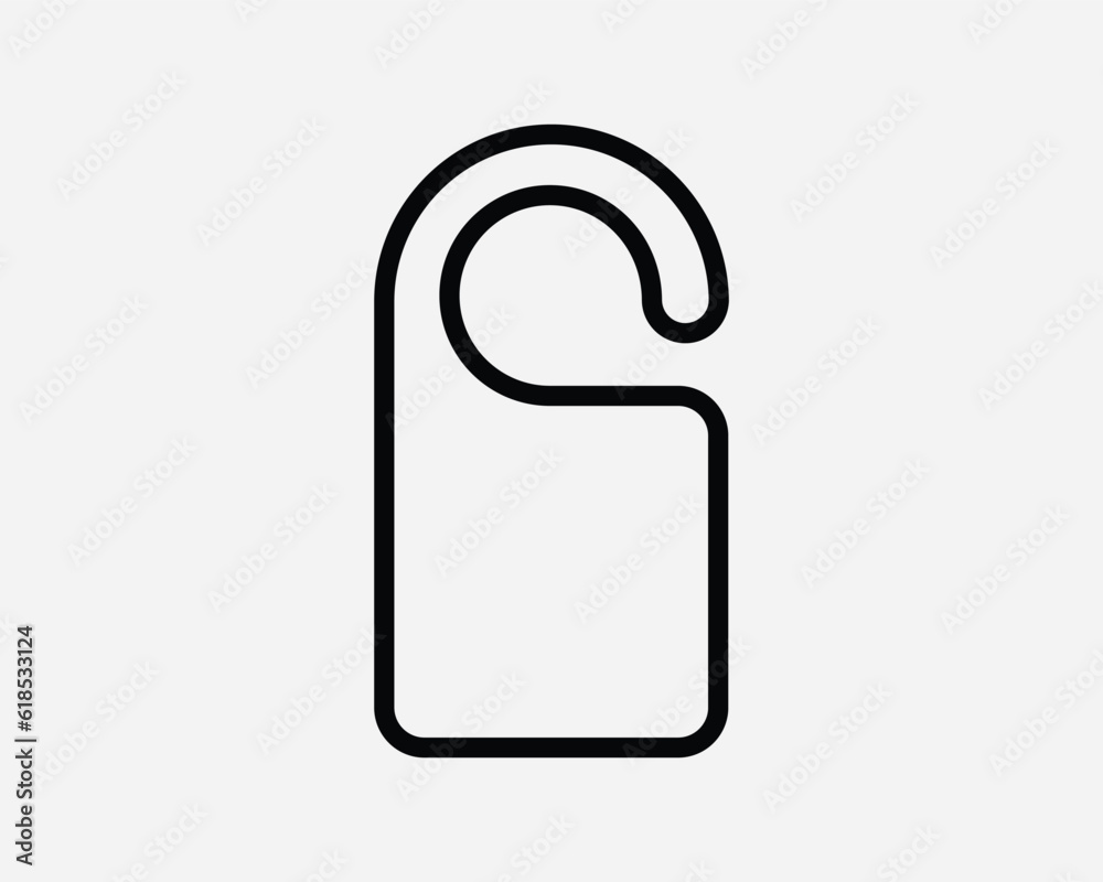 Door Tag Icon Hotel Room Handle Do Not Disturb Room Service Message ...