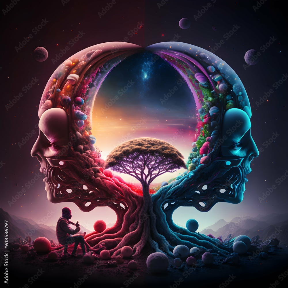 Lovely illustration of a spiritual connexion between humans and ...