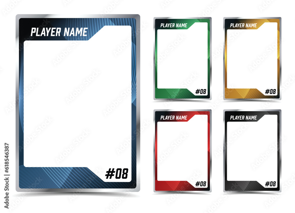 Sport player trading card frame border template Stock Vector | Adobe Stock