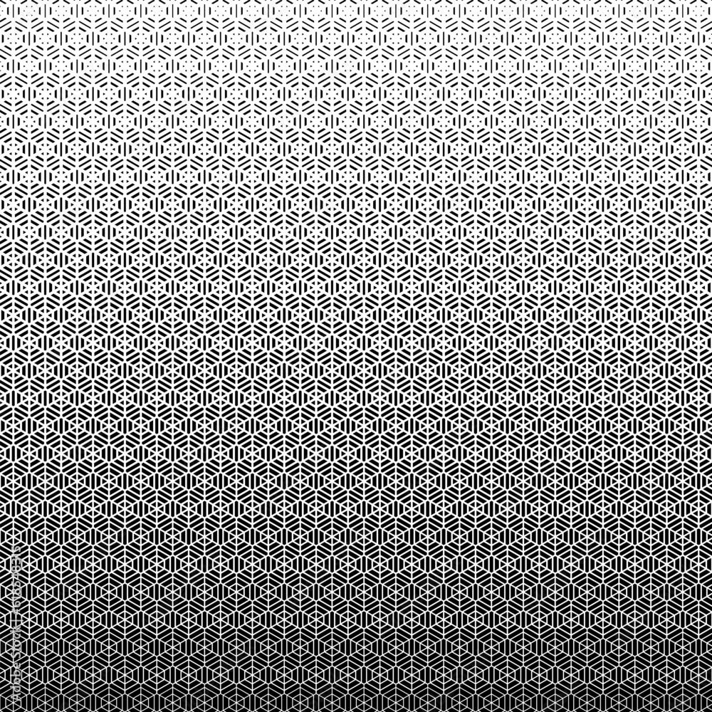 Vector Modern Sacred Tattoo Geometric Seamless Halftone Pattern