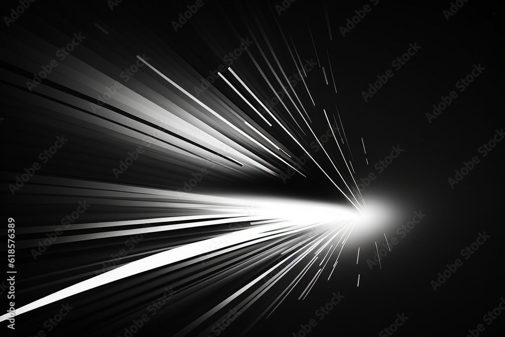 ai generated illustration Acceleration speed motion on night road ...