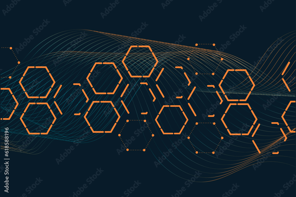 Pattern Hexagon and Line or Sales, Horizontal Poster, Header, Cover ...