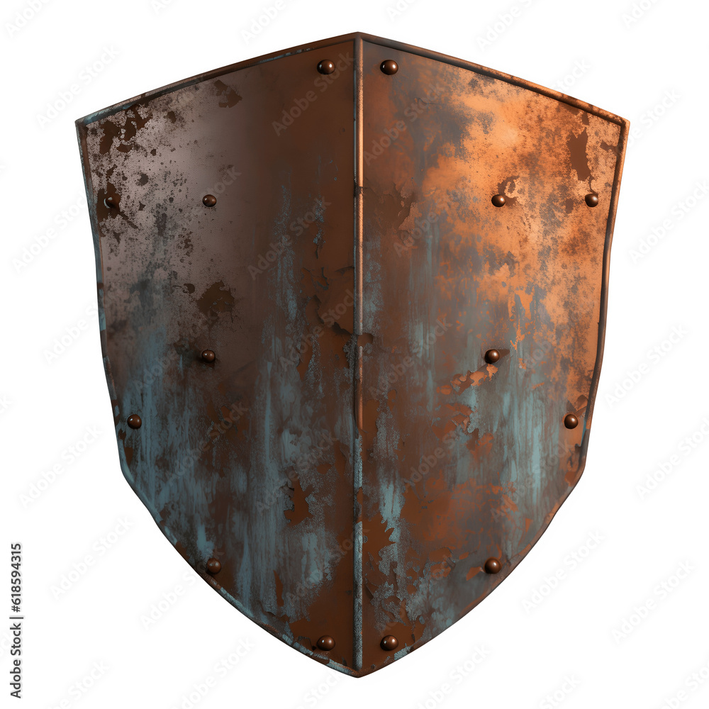 Rusty iron war shield on transparent background, white background, png ...