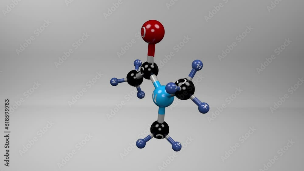 N,N−Dimethylacetamide molecule. Molecular structure of DMAc oily ...