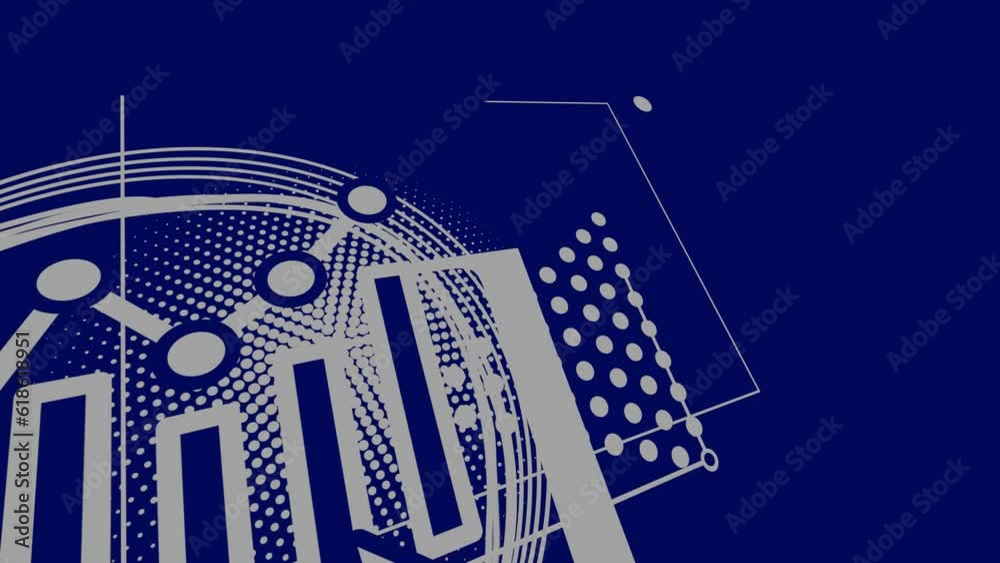 Finance, Stock Exchange business success concept icons set. Animated ...