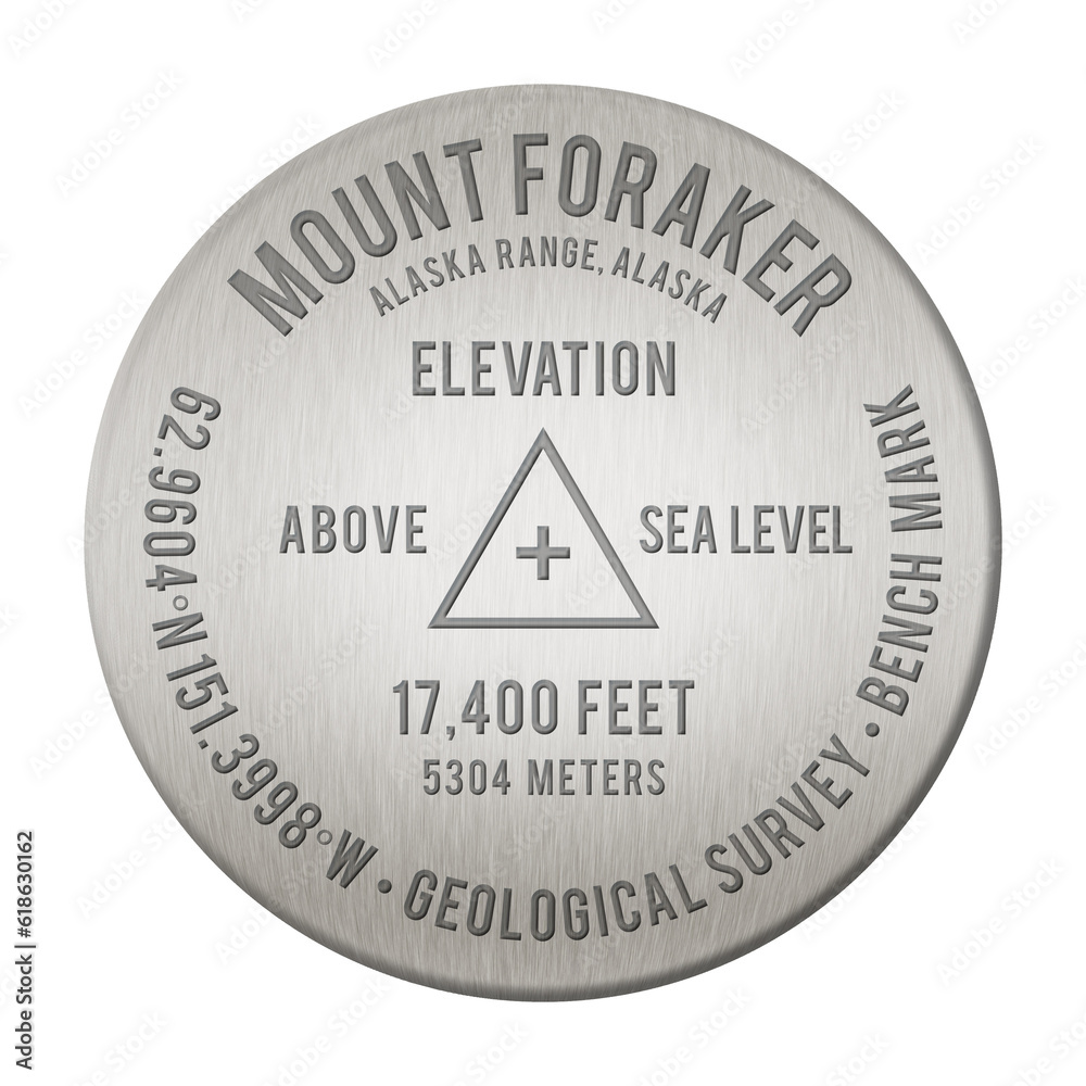 ภาพประกอบสต็อก Mount Foraker Bench Mark illustration, transparent, Mt ...