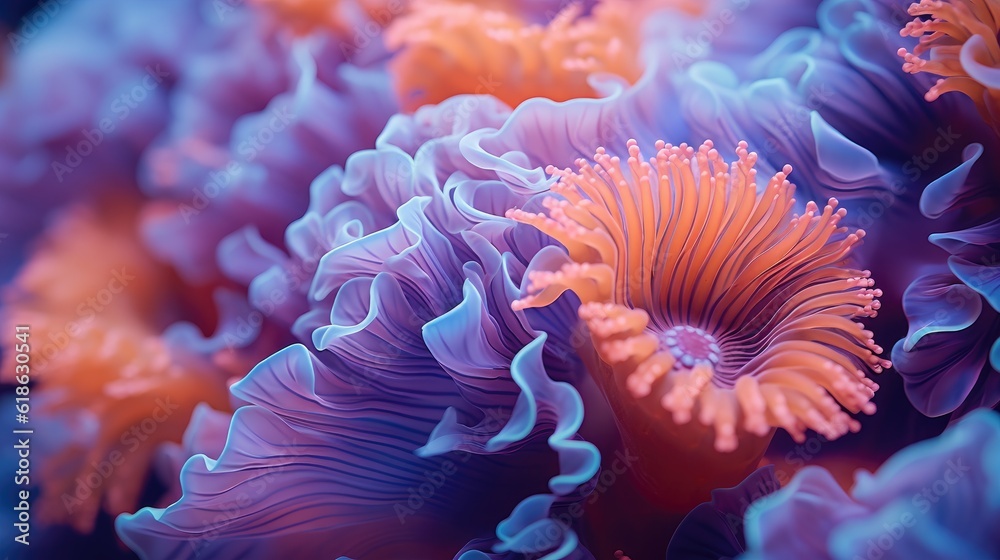 Coral Reef. Sea flower. Living coral and reef. Colorful coral reef. The ...