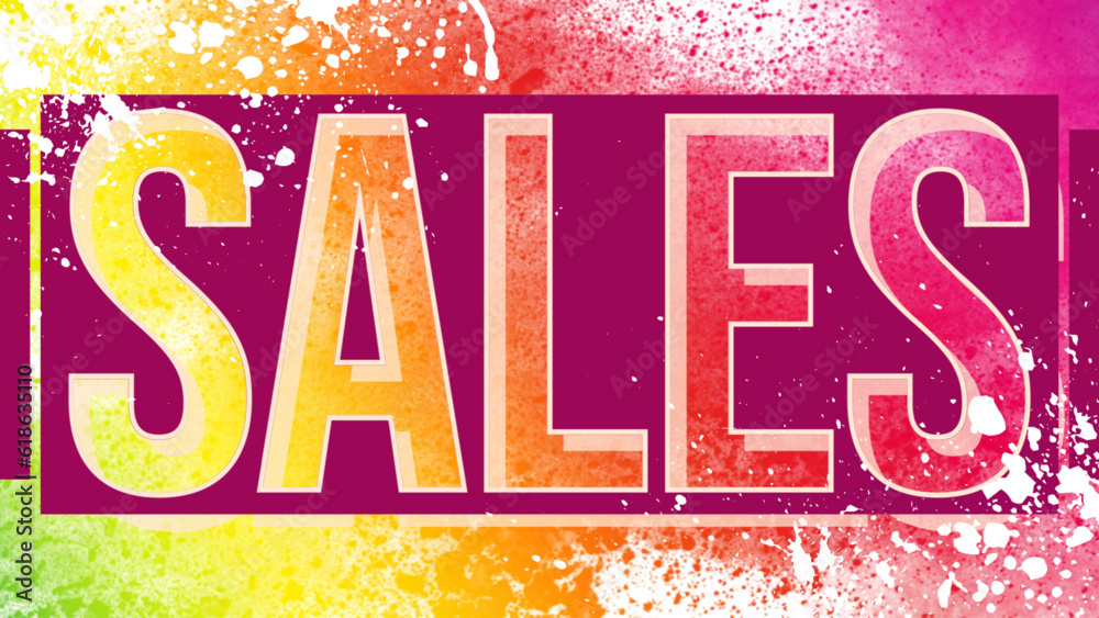 sales- multicolored speckled background - ideal for website, slide base ...