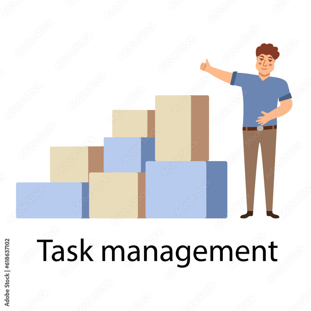 Tasks management.Tired and exasperated office worker.Productive ...