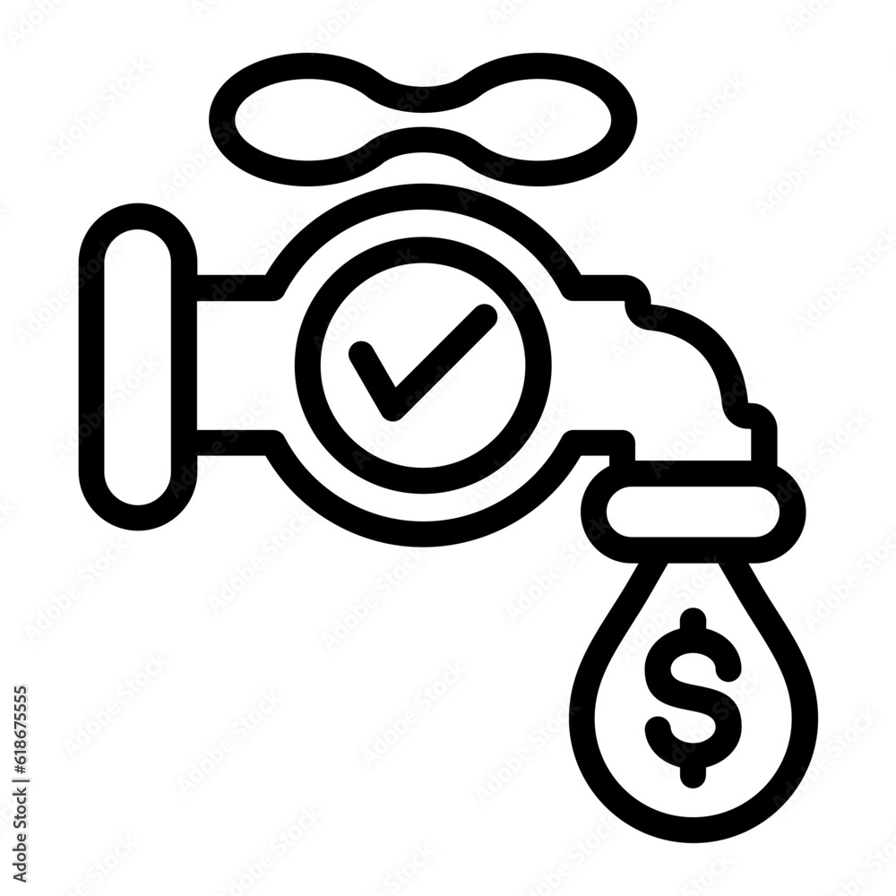 Liquidity Icon Stock Vector | Adobe Stock