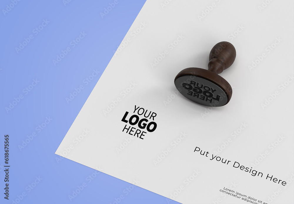 Rubber Stamp Mockup Stock Template | Adobe Stock