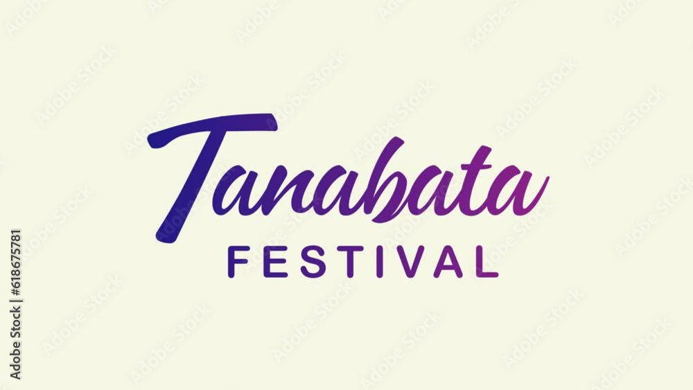 Tanabata Festival Handwritten Animation Text. Great for Cultural ...