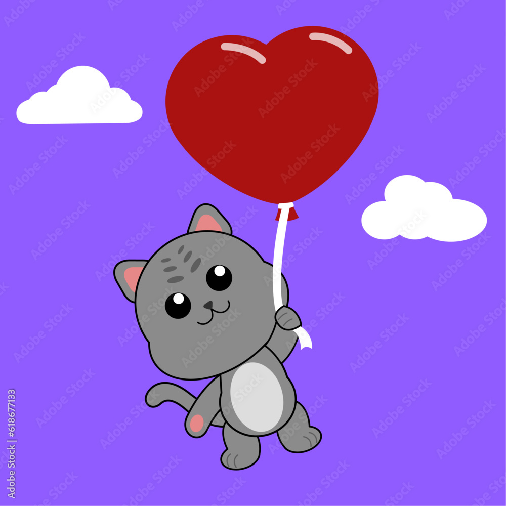 Vetor do Stock: amor de gato, gato con corazones, emoji de gato, lindo ...