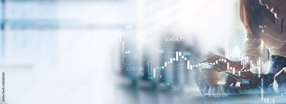 Business, Finance and Investment background, data analysis concept ...