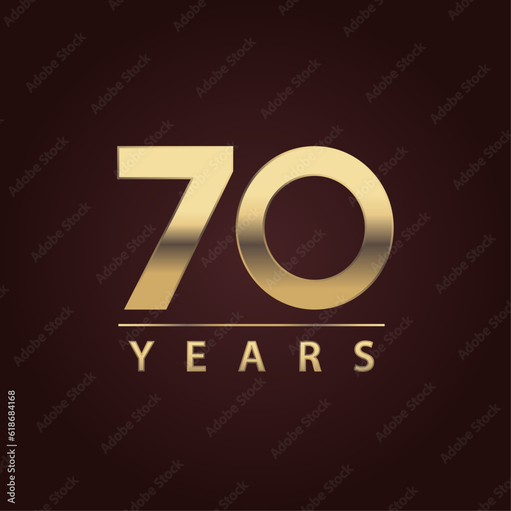 70 years symbol for commemorations and celebrations for events. number ...