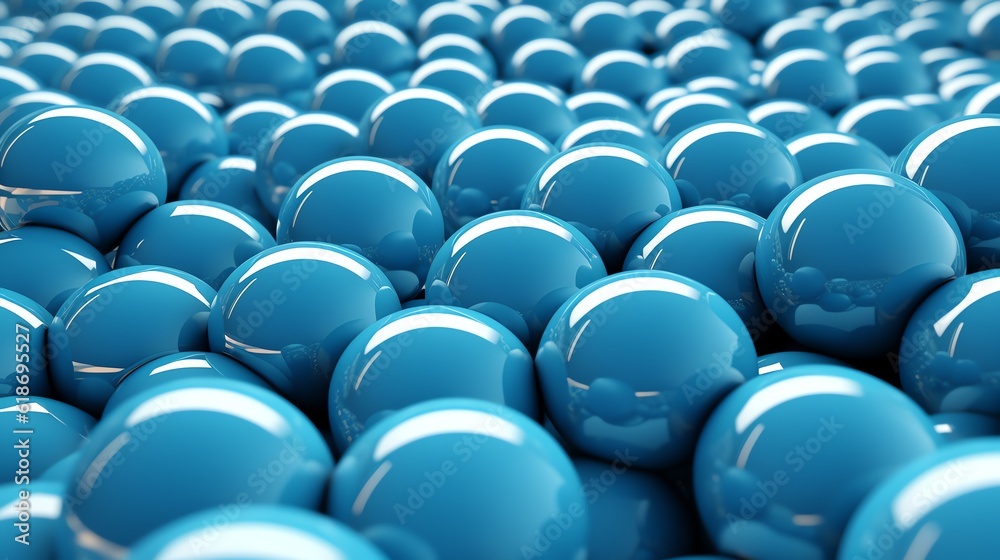 Abstract blue bouncing balls background, illustration for product ...
