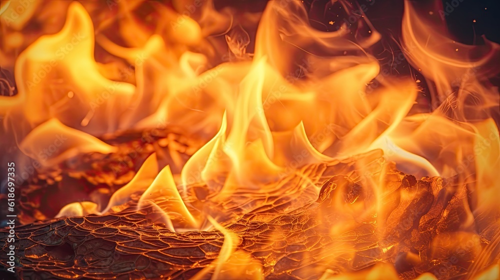 Fire background, HD fire wallpaper generated ai Stock Illustration ...