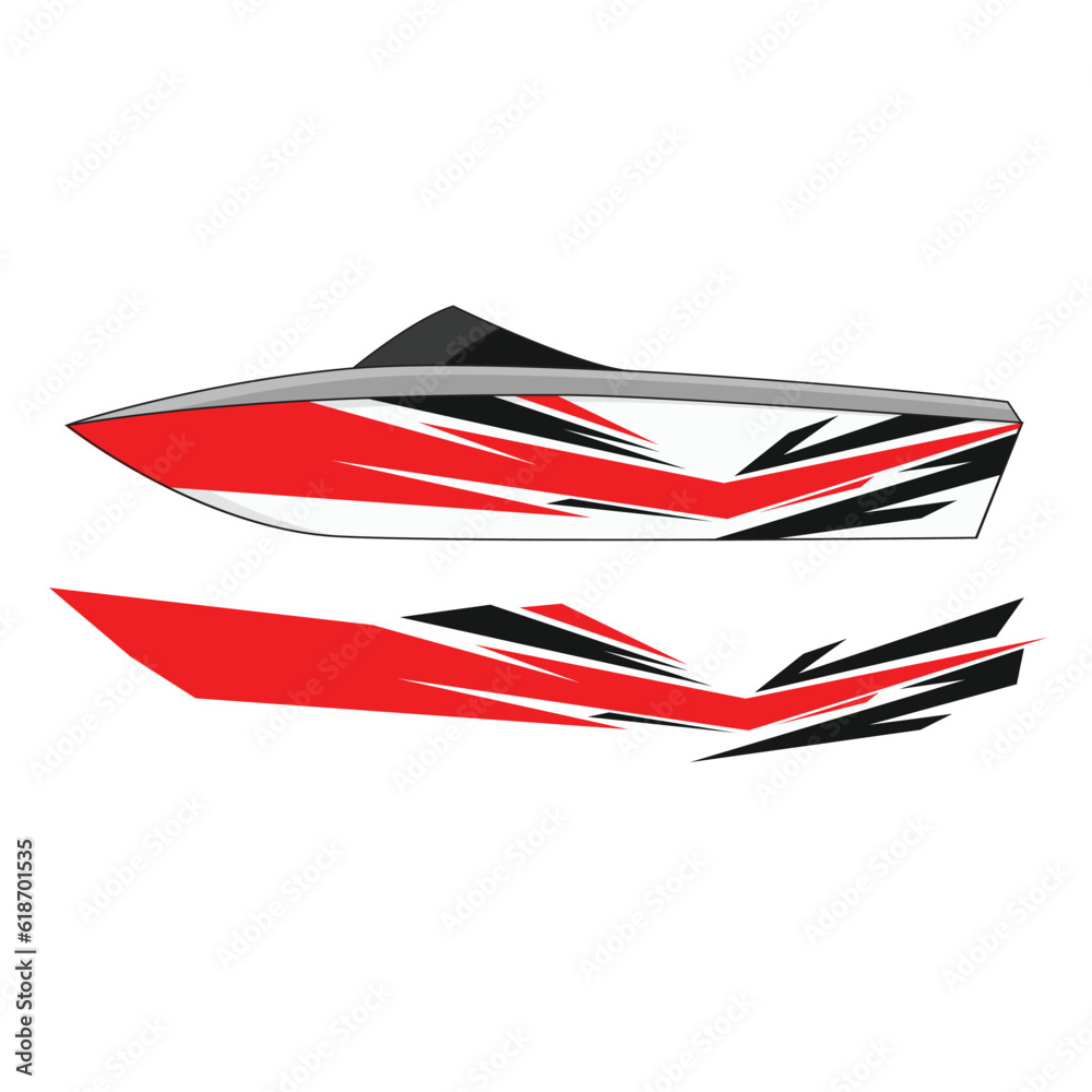 vektor decal yacht. stiker modifikasi kapal yacht Stock Vector | Adobe ...
