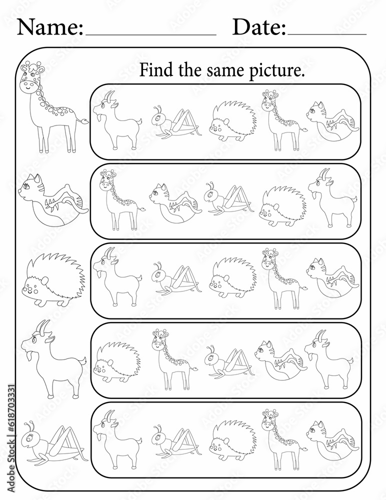 Activity sheet for Kids | Activity Worksheets for Classroom | Find the ...