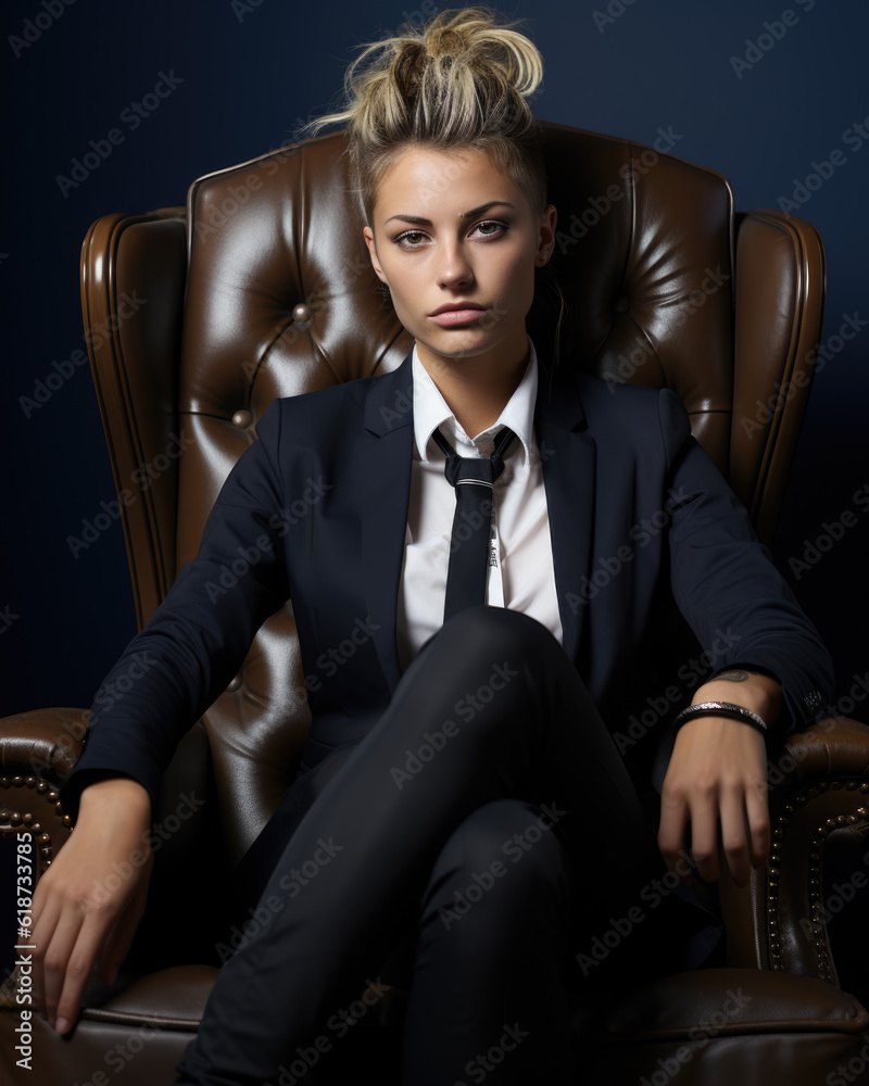 Generative AI - Defying Conventions: A Teenage Punk in Business Attire ...