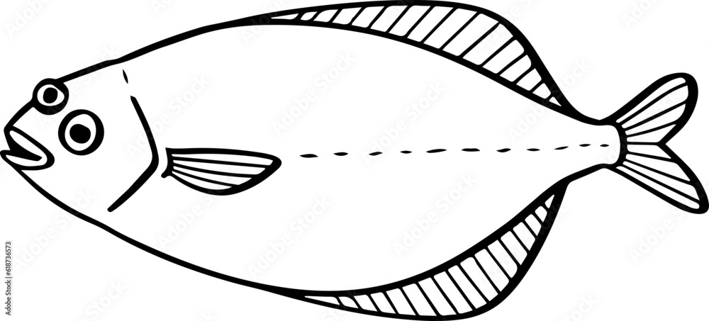 cartoon fish drawing illustration. Stock Vector | Adobe Stock