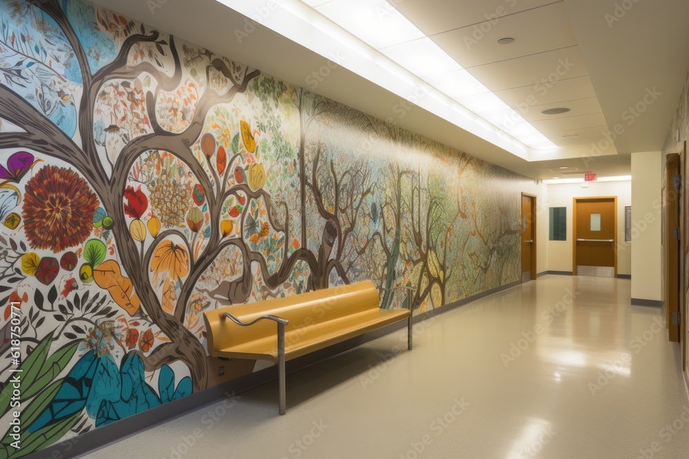 hospital with therapeutic mural, bringing peace and serenity to ...