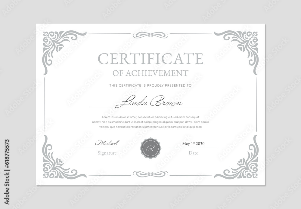 Traditional Certificate Template Stock Template | Adobe Stock
