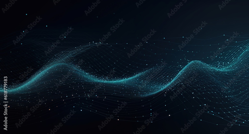 Abstract Particle Technology Background Stock Illustration | Adobe Stock