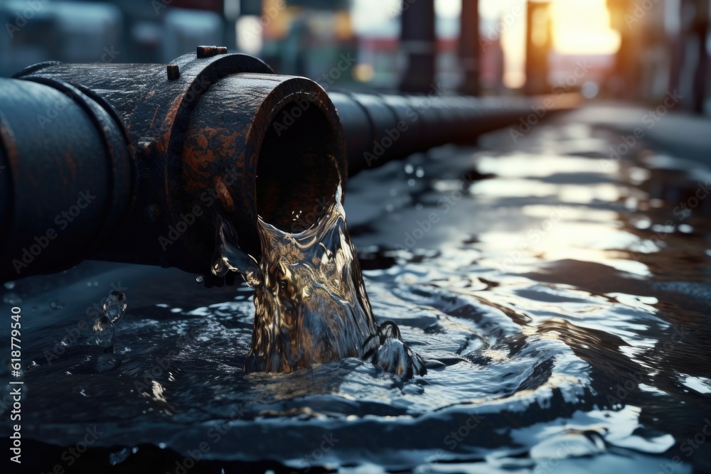 Pollution of the environment by sewage, wastewater Stock Illustration ...