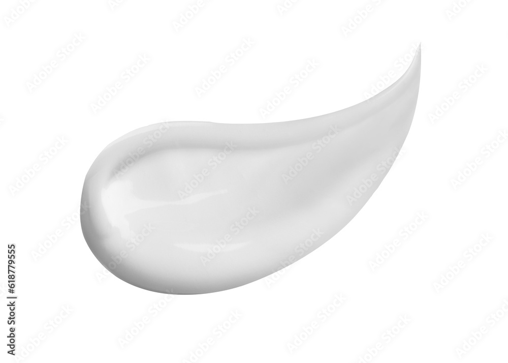 Pure White cosmetic face creme, body lotion, moisturiser smear swipe ...