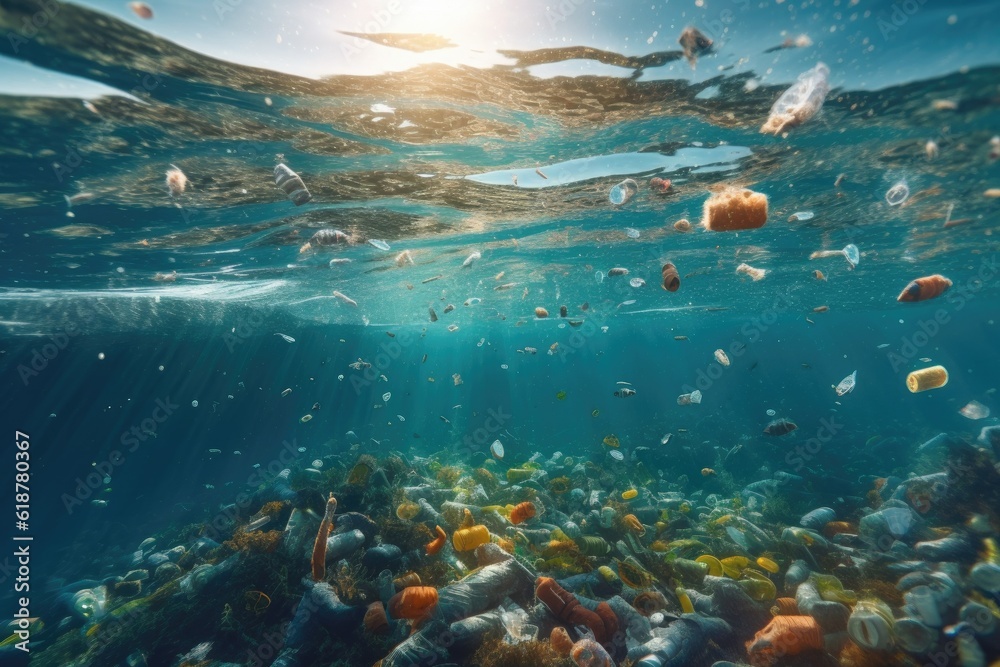 Polluted water Stock Illustration | Adobe Stock