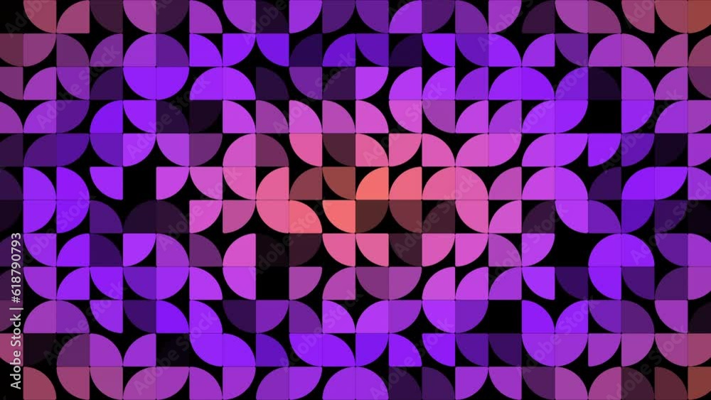 2D simple animation of quarter circle pattern with opacity and rotation ...