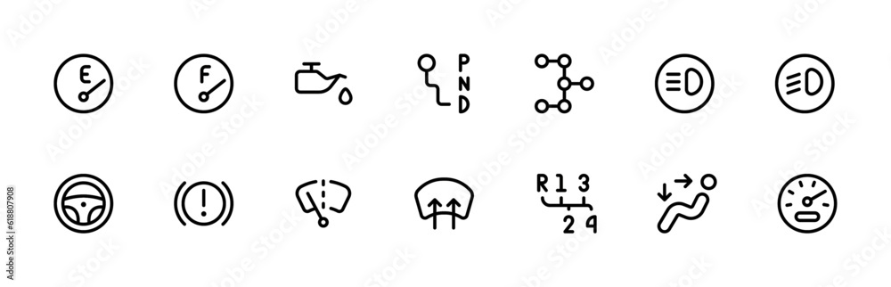 Dashboard icon. car dashboard panel indicators icon. vector ...