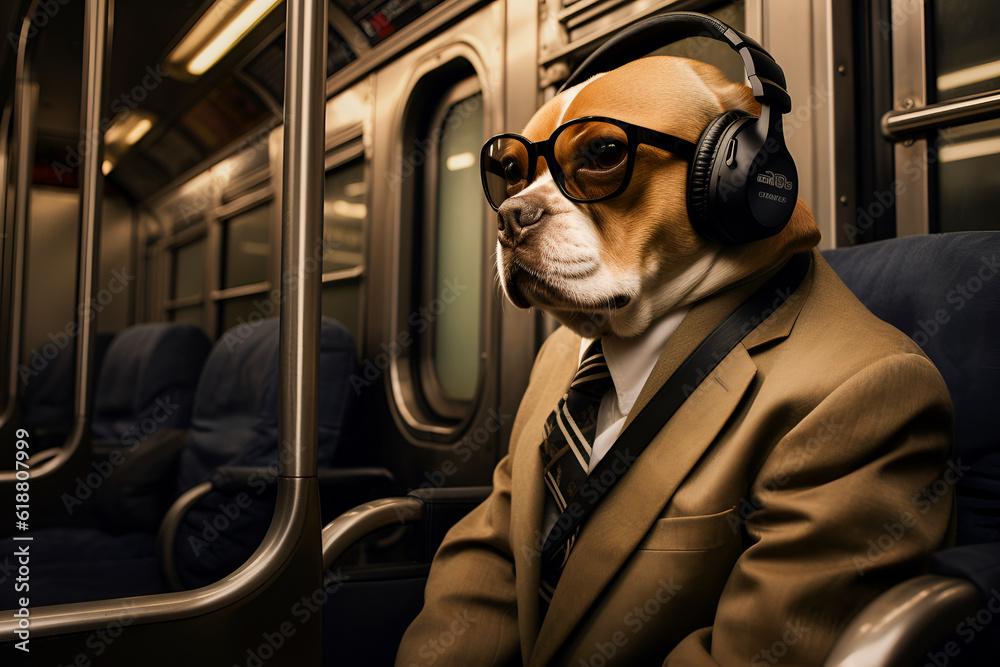 Generative AI. Humanised animals concept. funny character personage ...