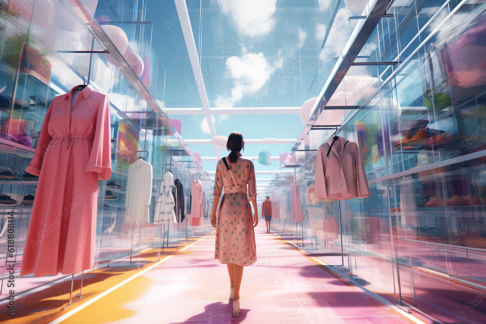 Generative AI. metaverse universe, virtual reality and digital avatars ...