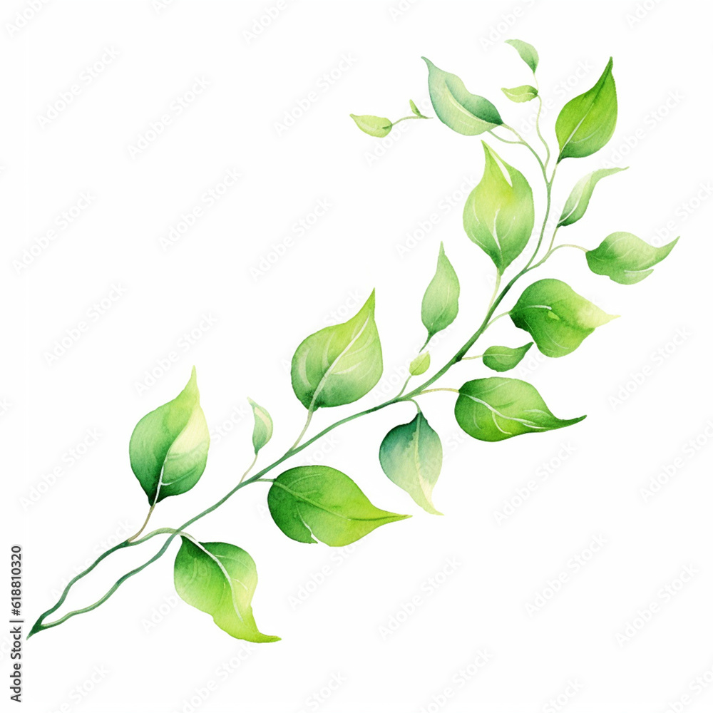 Decorative vine element on isolated white background - ai generative ...