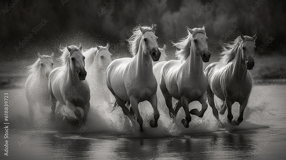 A horse that runs with strength. It exudes a sense of motion and its ...