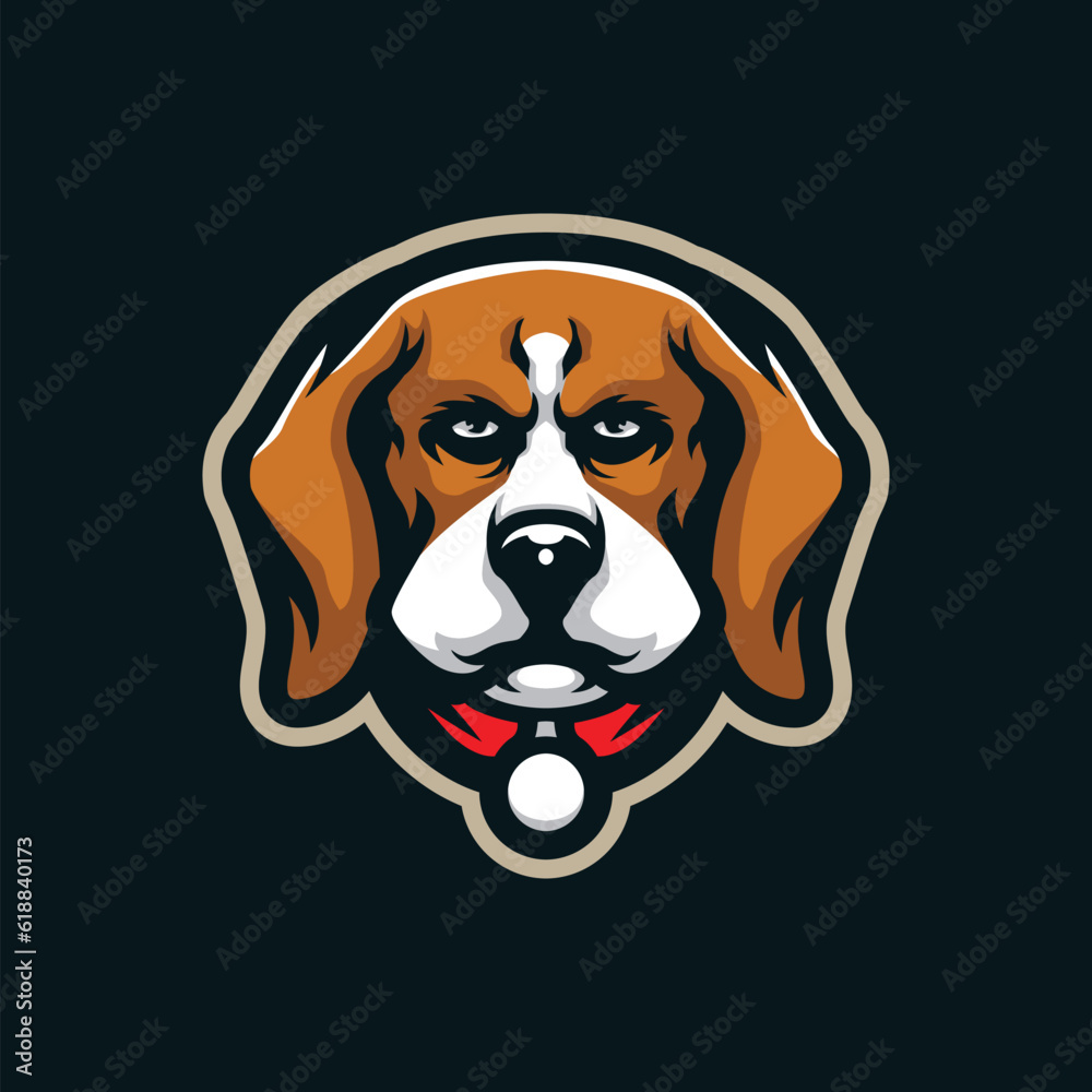 Dog mascot logo design vector with modern illustration concept style ...