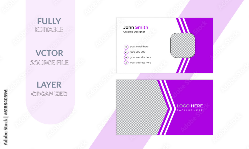 Professional Vector Business Card Design || Visiting Crad Design Stock ...