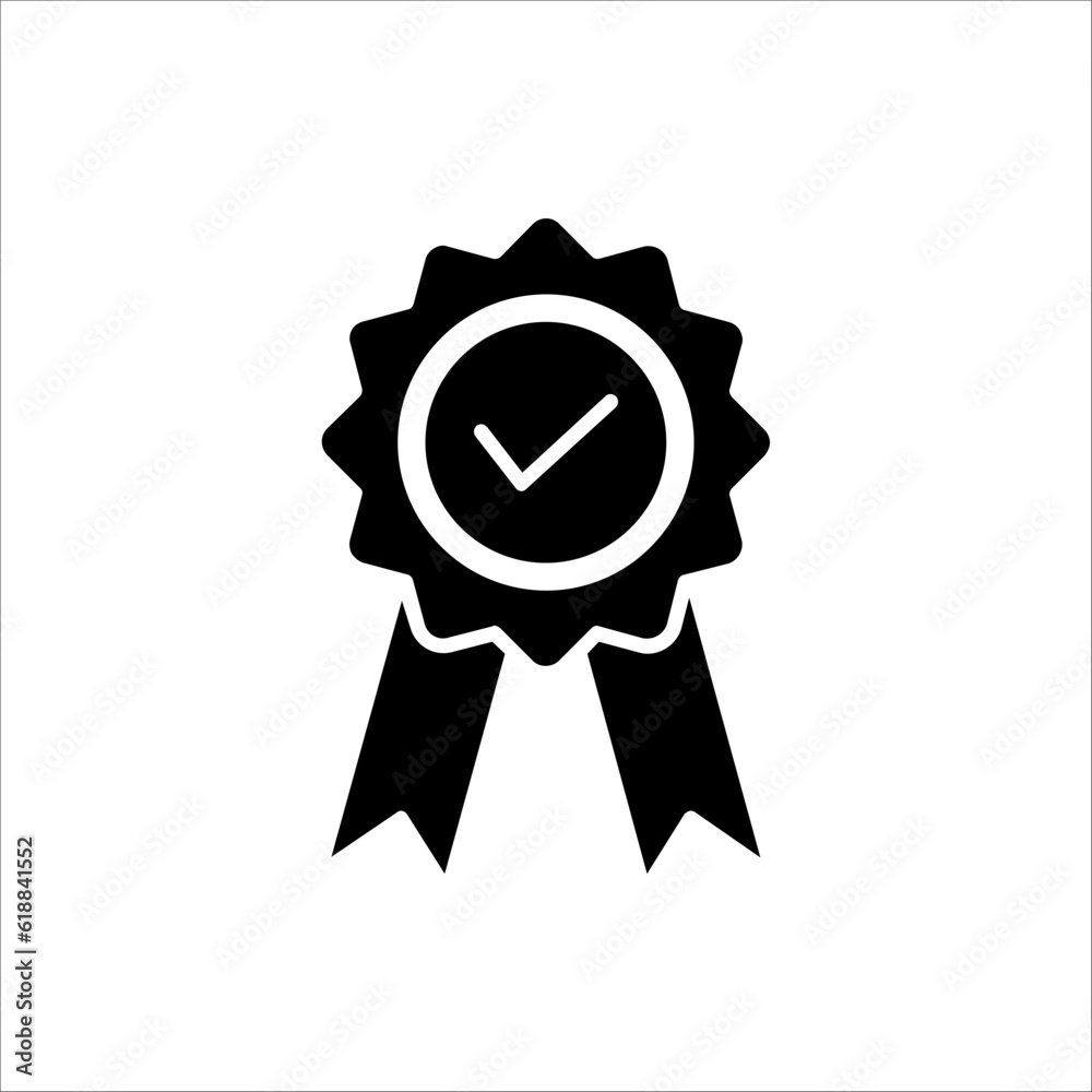 Award vector icon . Symbol collection of approved, certified, qualified ...