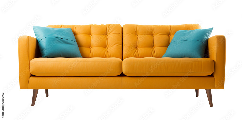 Isolated sofa on white background, transparent Stock Photo | Adobe Stock