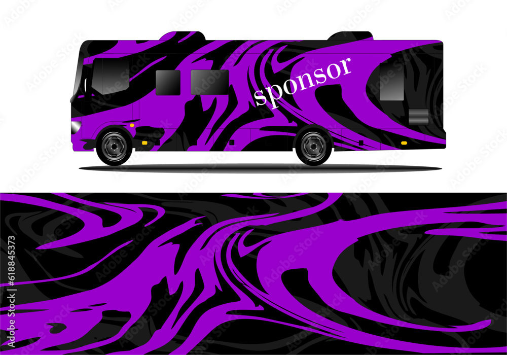 purple color car sticker design vector. Graphic abstract line racing ...