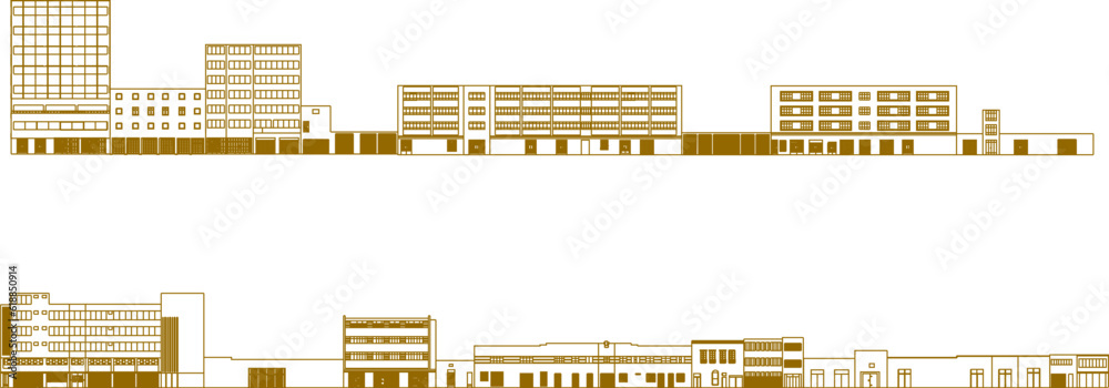 Vetor de Vector sketch illustration of modern minimalist self-service ...