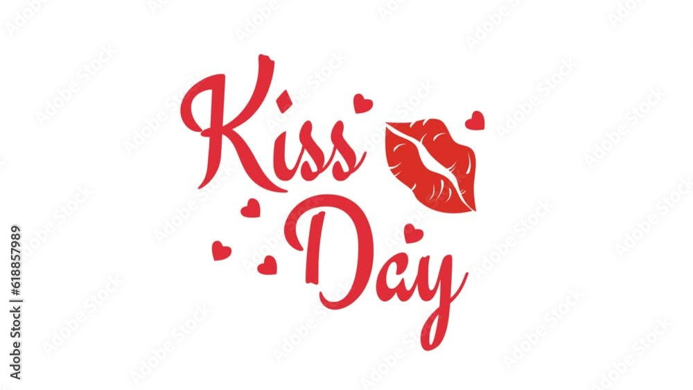 World Kissing day Animation. kissing day animated with kiss signs for ...