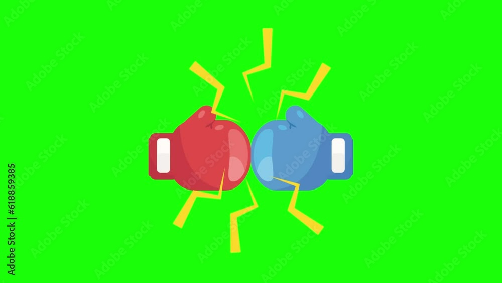 Animated boxing logo vs boxing logo greenscreen Stock 비디오 | Adobe Stock