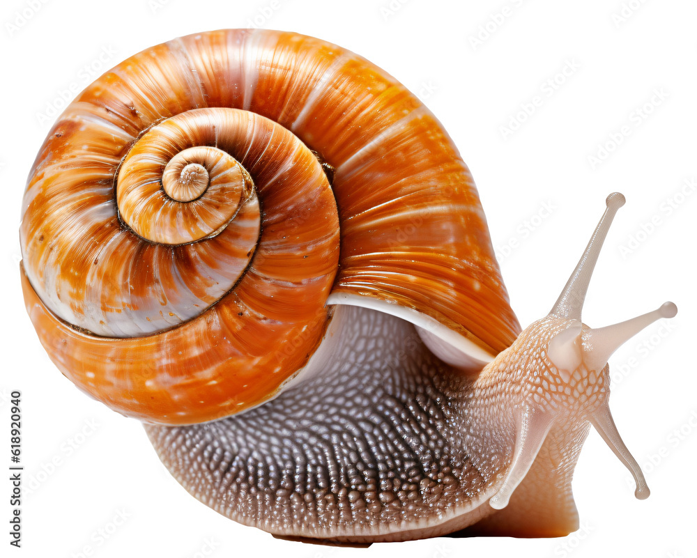 Snail isolated on the transparent background PNG. AI generative. Stock ...