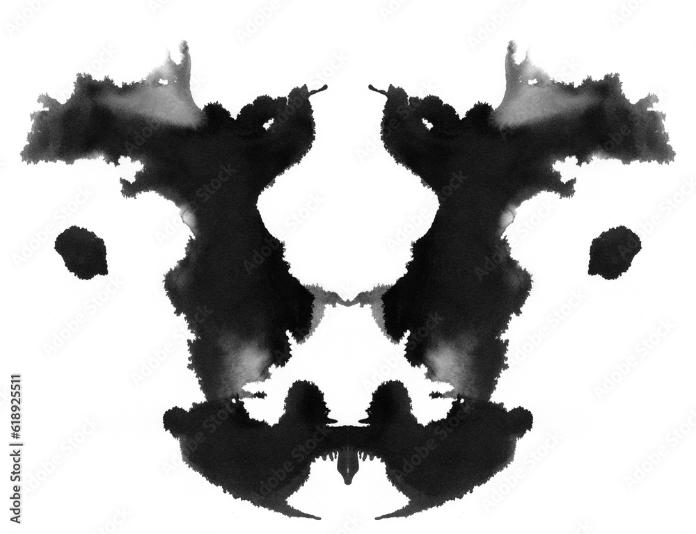 Rorschach Inkblot Test Illustration Isolated on Transparent Background ...
